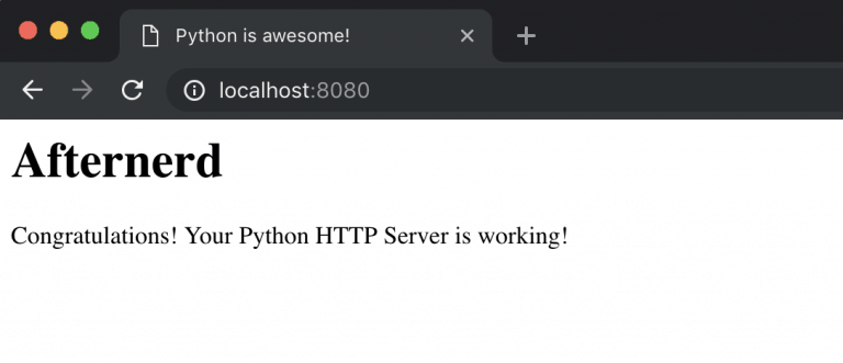 Python: Let's Create a Simple HTTP Server (Tutorial) - Afternerd